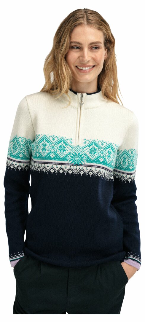 Norweger Pullover Damen Blau